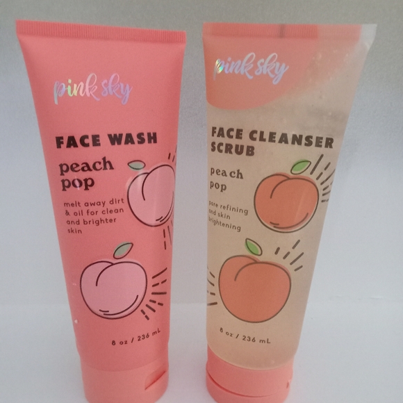 Pink Sky | Bath & Body | Face Cleanser Scrub Face Wash Peach Pop | Poshmark